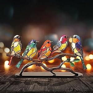 Yifare Metal Birds Craft Statue Ornaments