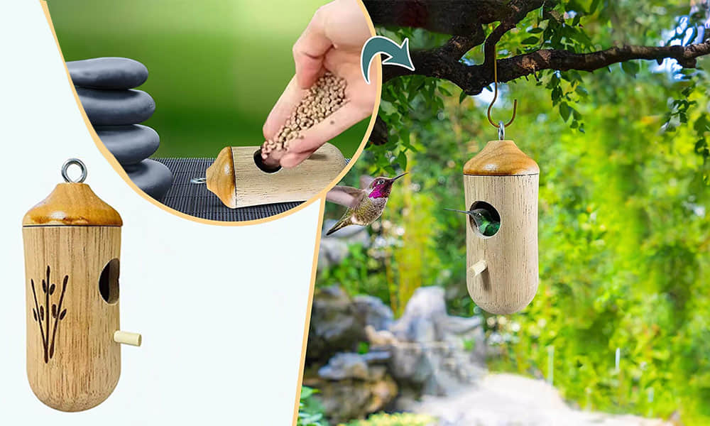 Outfany Wooden Hummingbird House - Official Store