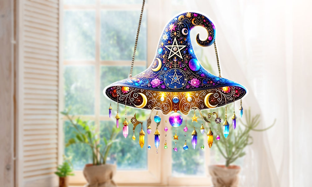 Not Just Pretty—This Hand-Painted Witch Sun Catcher Is Stirring ...